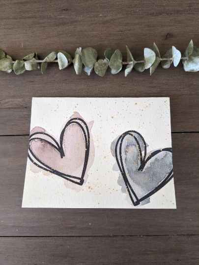Hand-Painted Greeting Cards – Heart to Heart